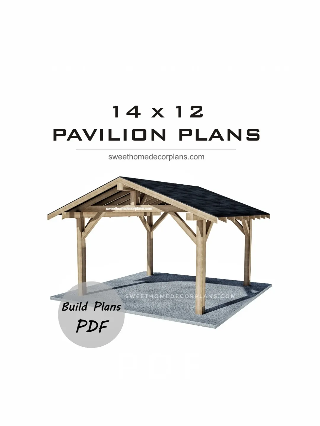 Diy 14 x 12 gable pavilion plans pdf. Carport pdf plans. Backyard ...