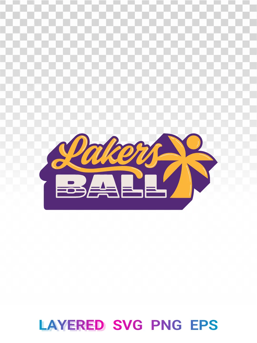 Vibrant Lakers Ball SVG for the Ultimate Laker Nation Fan