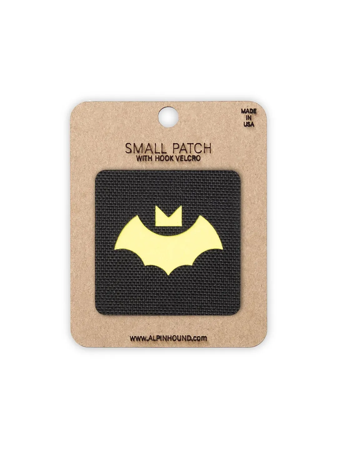 Bat Tactical Patch Small Black and Reflective Yellow
