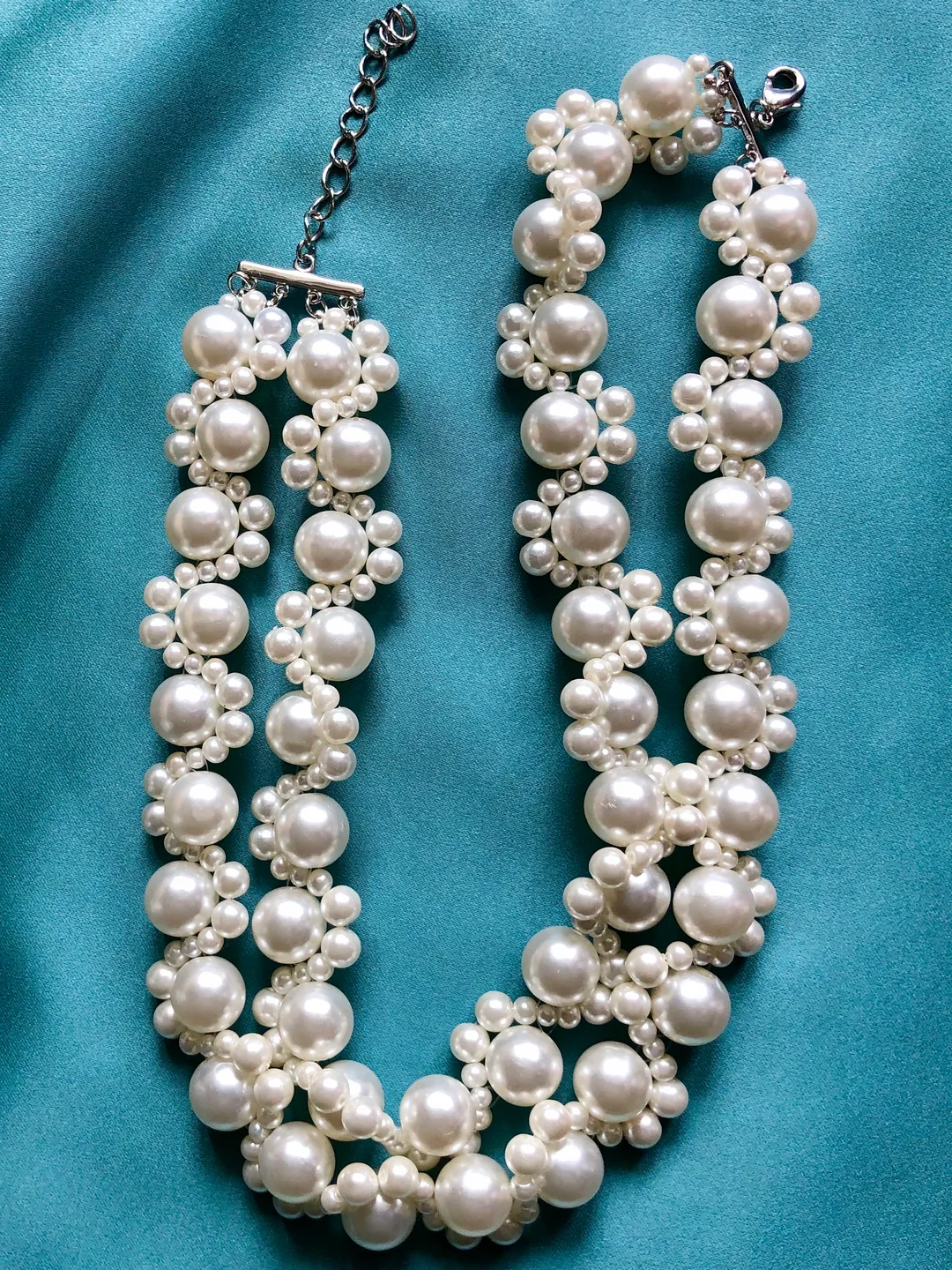 Double Majorca Pearl Necklace
