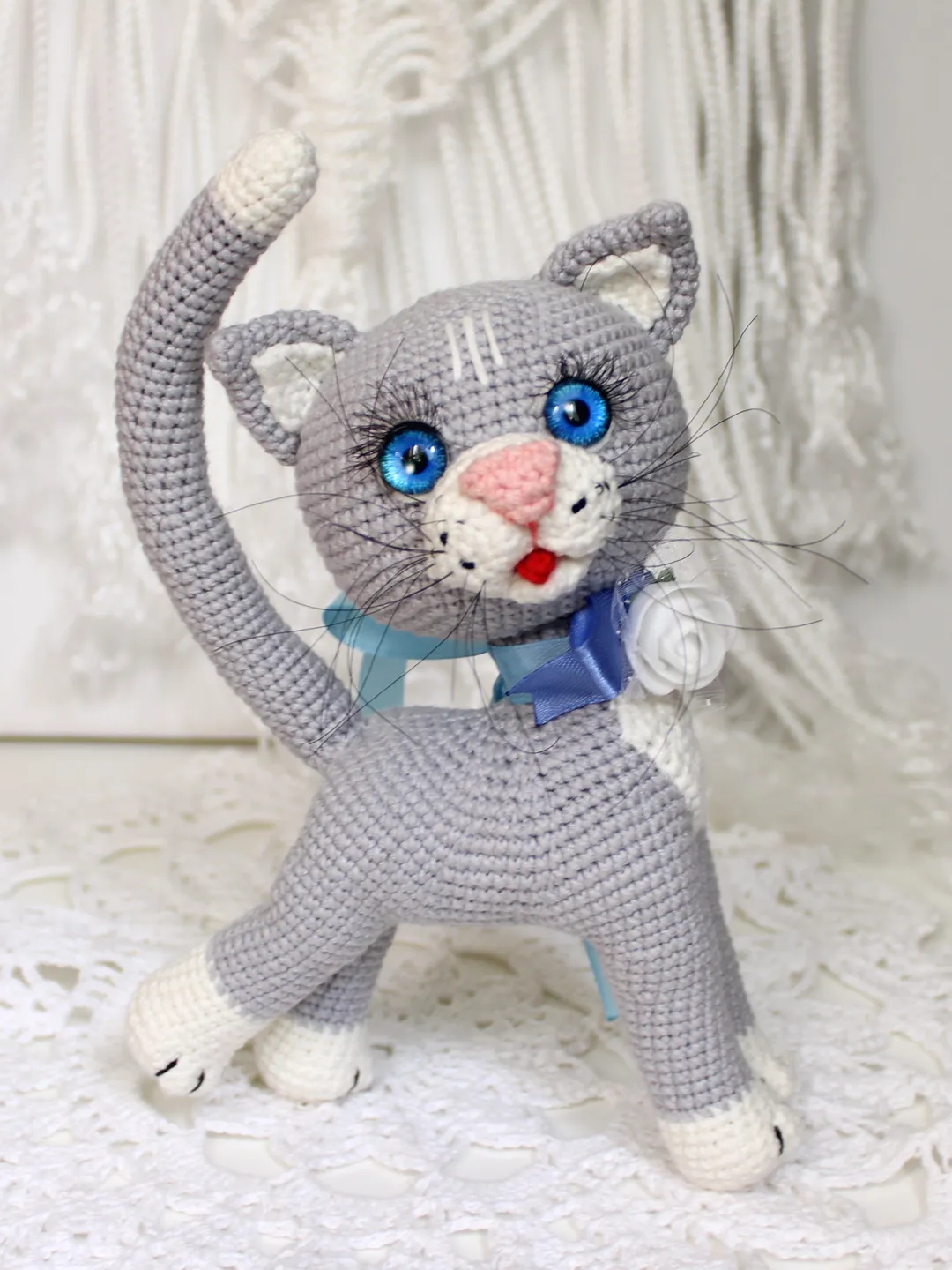 Crochet pattern cat, digital file PDF, amigurumi animals