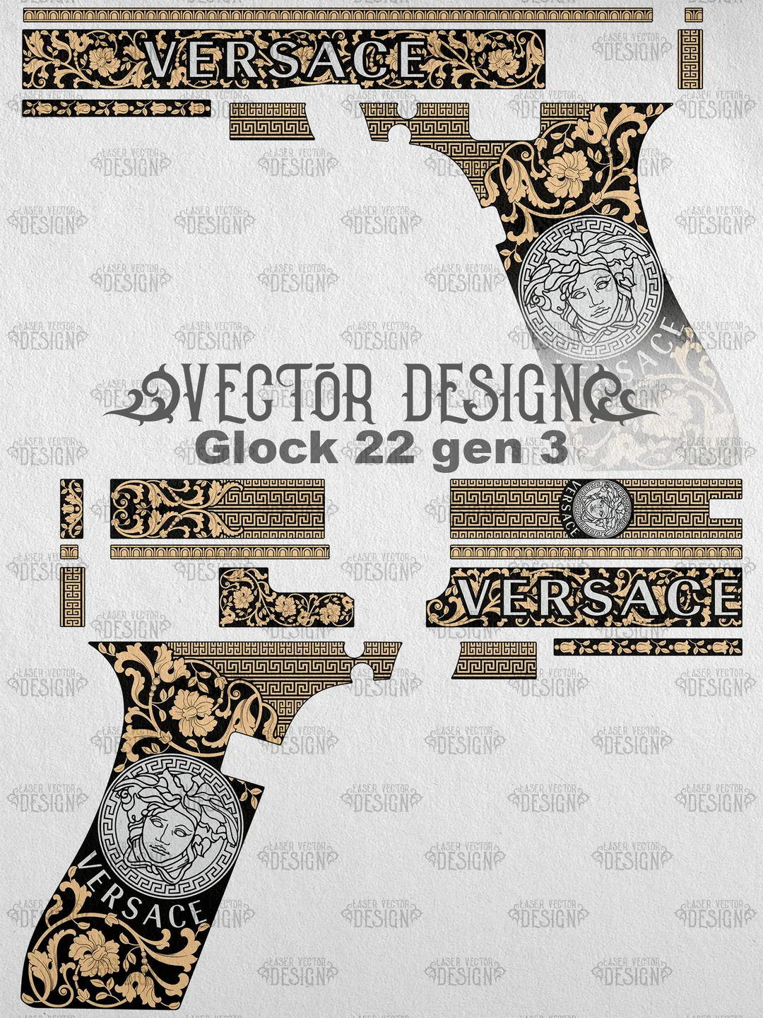 VECTOR DESIGN Micro Draco Versace scrollwork