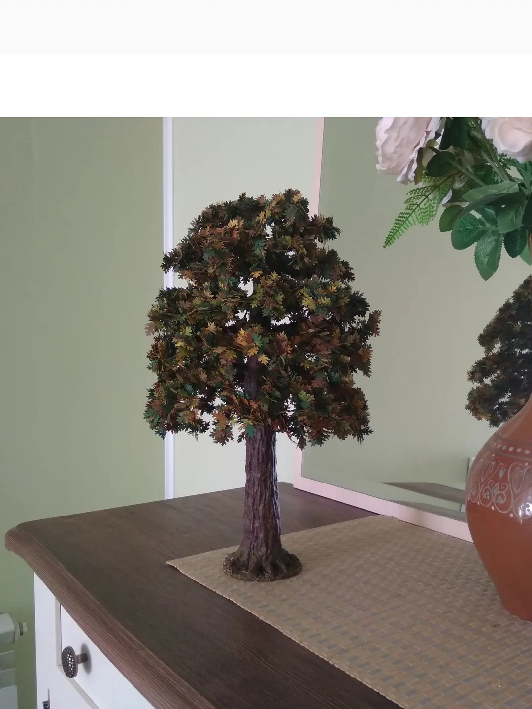 Oak. Tree for a puppet garden.Miniature.