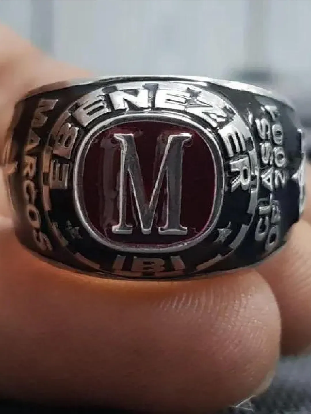 Inside Engravable Class Ring • 925 Sterling Silver Cushion Gemstone ...