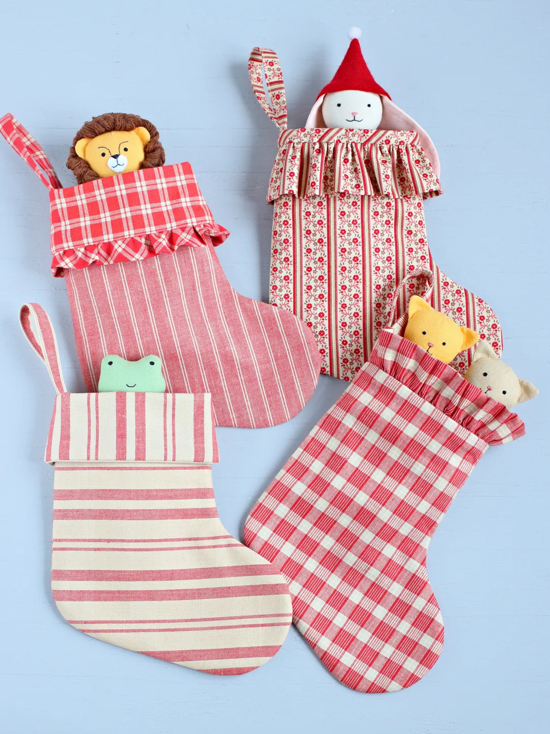 PDF Christmas Stockings Sewing Pattern in 4 Styles and 2 Sizes