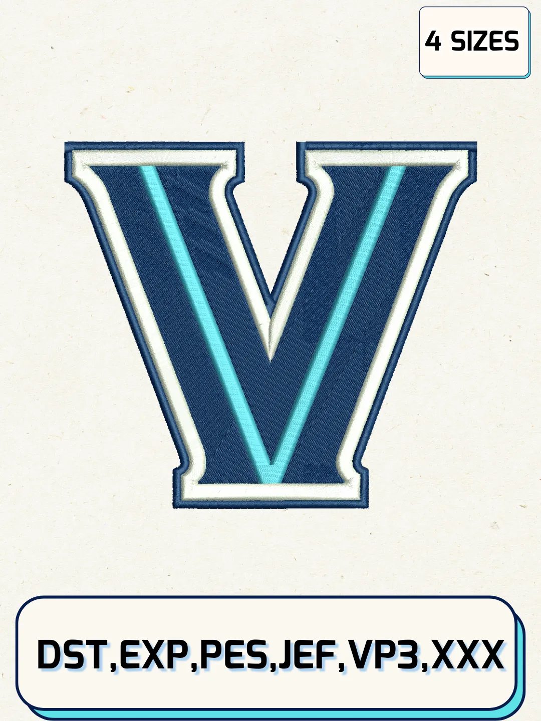 Villanova Wildcats Logos Embroidery Design Files, NCAA Logos Embroidery ...
