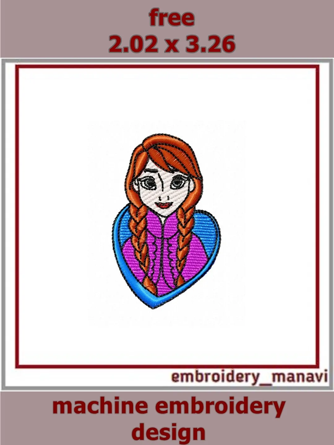 Cross 2 free embroidery design