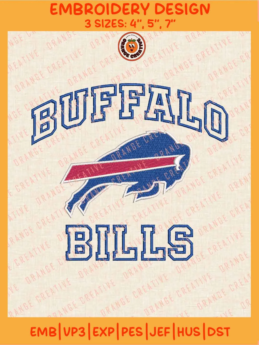 NFL Buffalo Bills Word Logo Embroidery Files, Buffalo Bills Football ...
