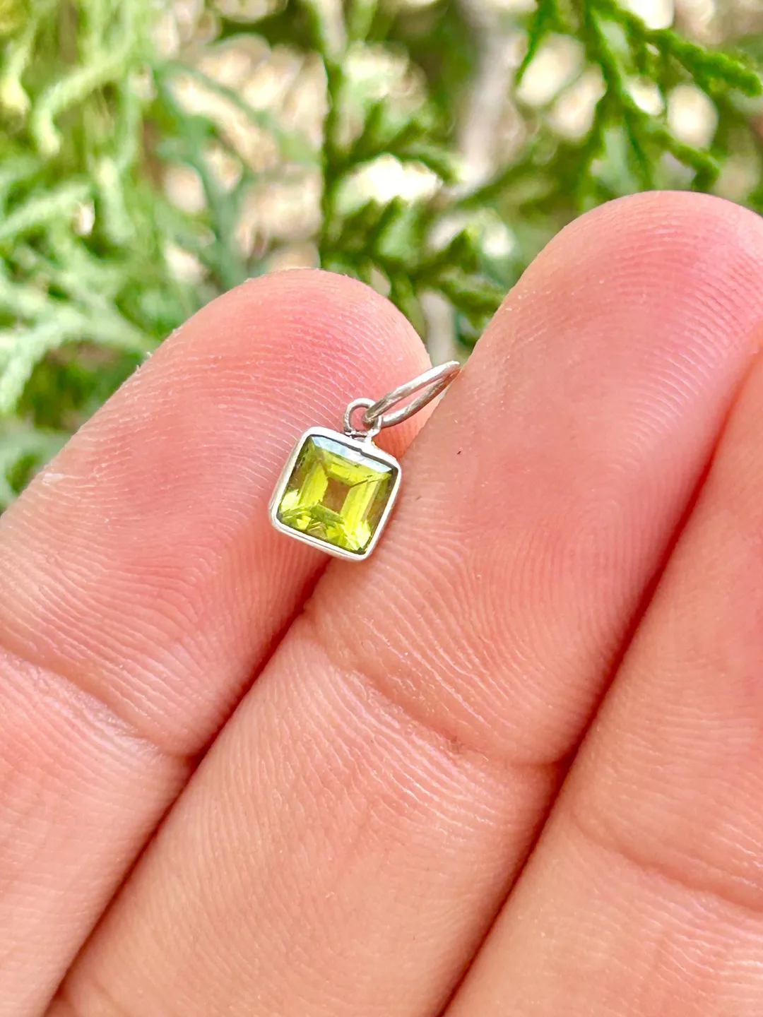 Natural Peridot Square Charm 5mm – August Birthstone – Fresh Green ...