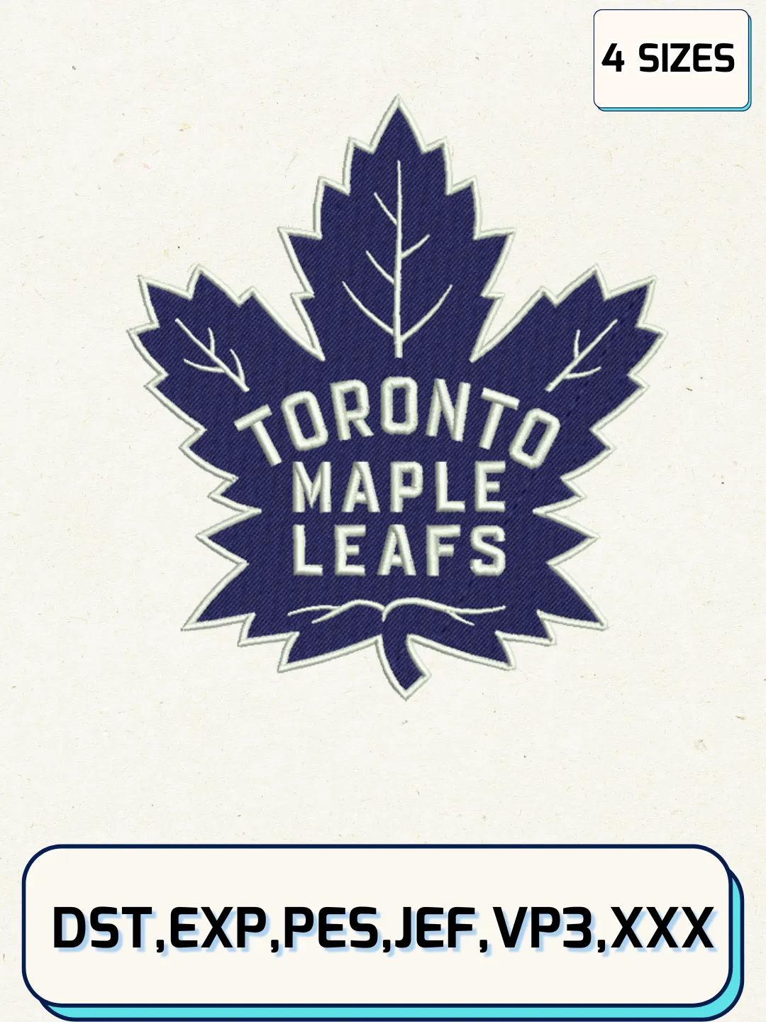 Toronto Maple Leafs Embroidery Design Files, NHL Logos Embroidery ...