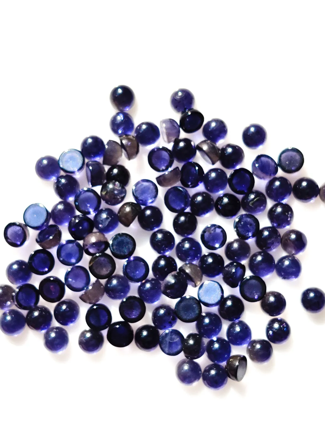 Natural Iolite Round Cabochons / 4 - 6 mm size / Fine Quality Iolite ...