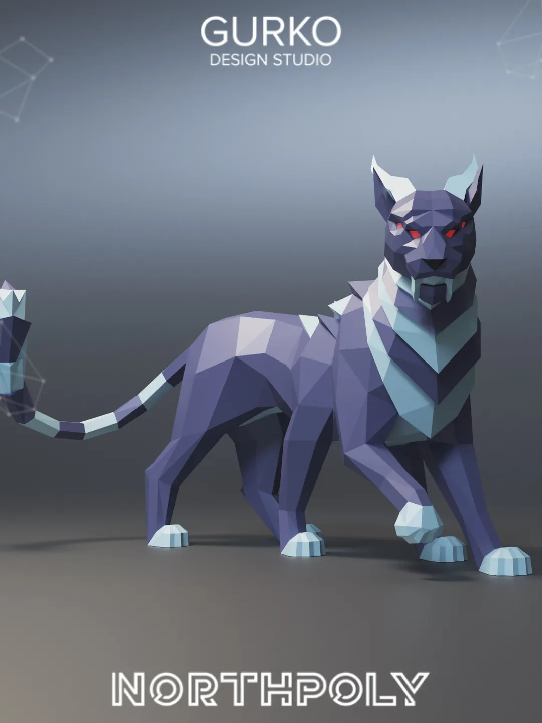 Chimera Cat Papercraft, Cat, Digital Template, PDF Download, Gurko, Low ...