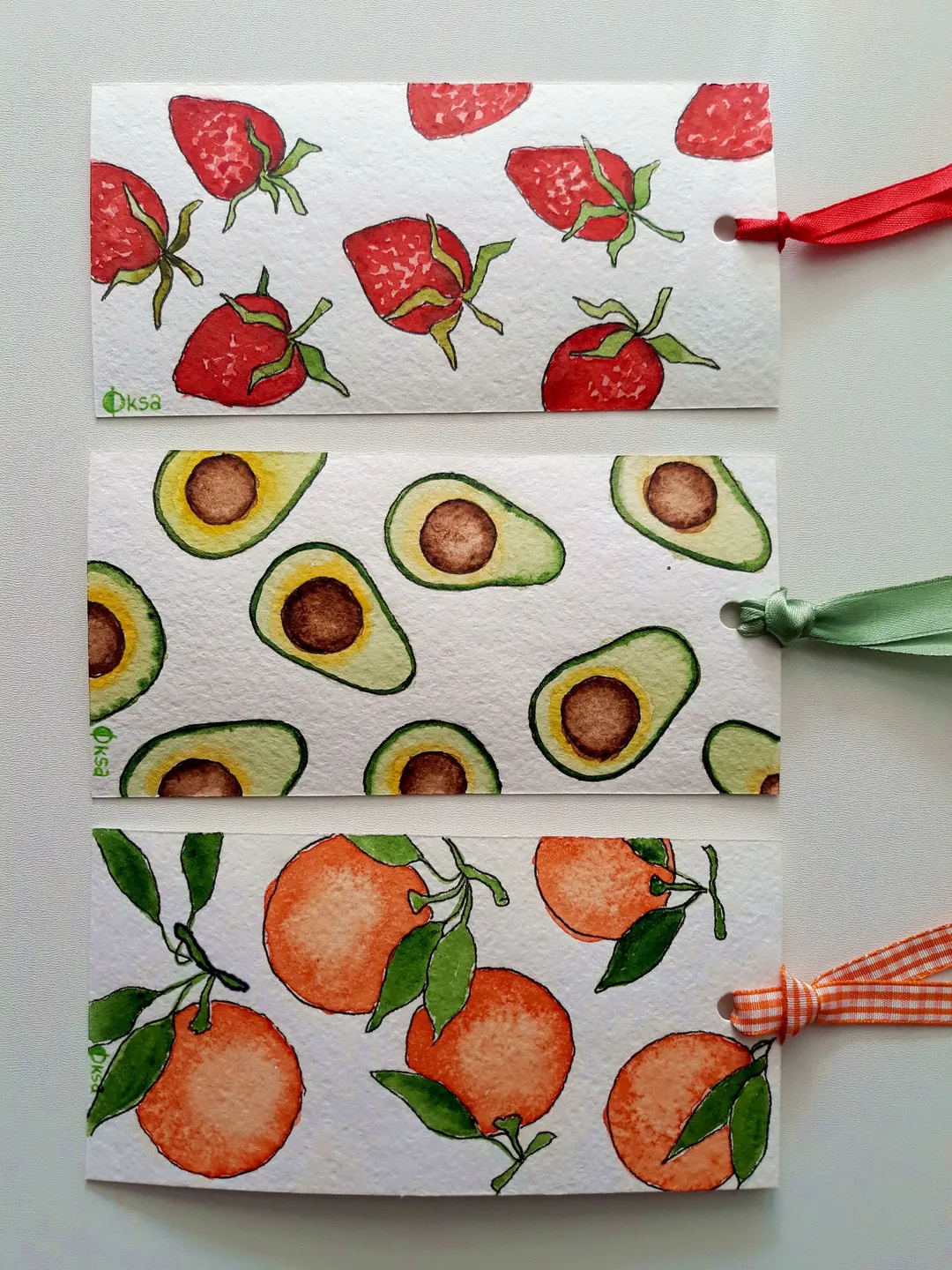 Corner bookmark with forget-me-nots and butterfly, Cozy handmade gift ...