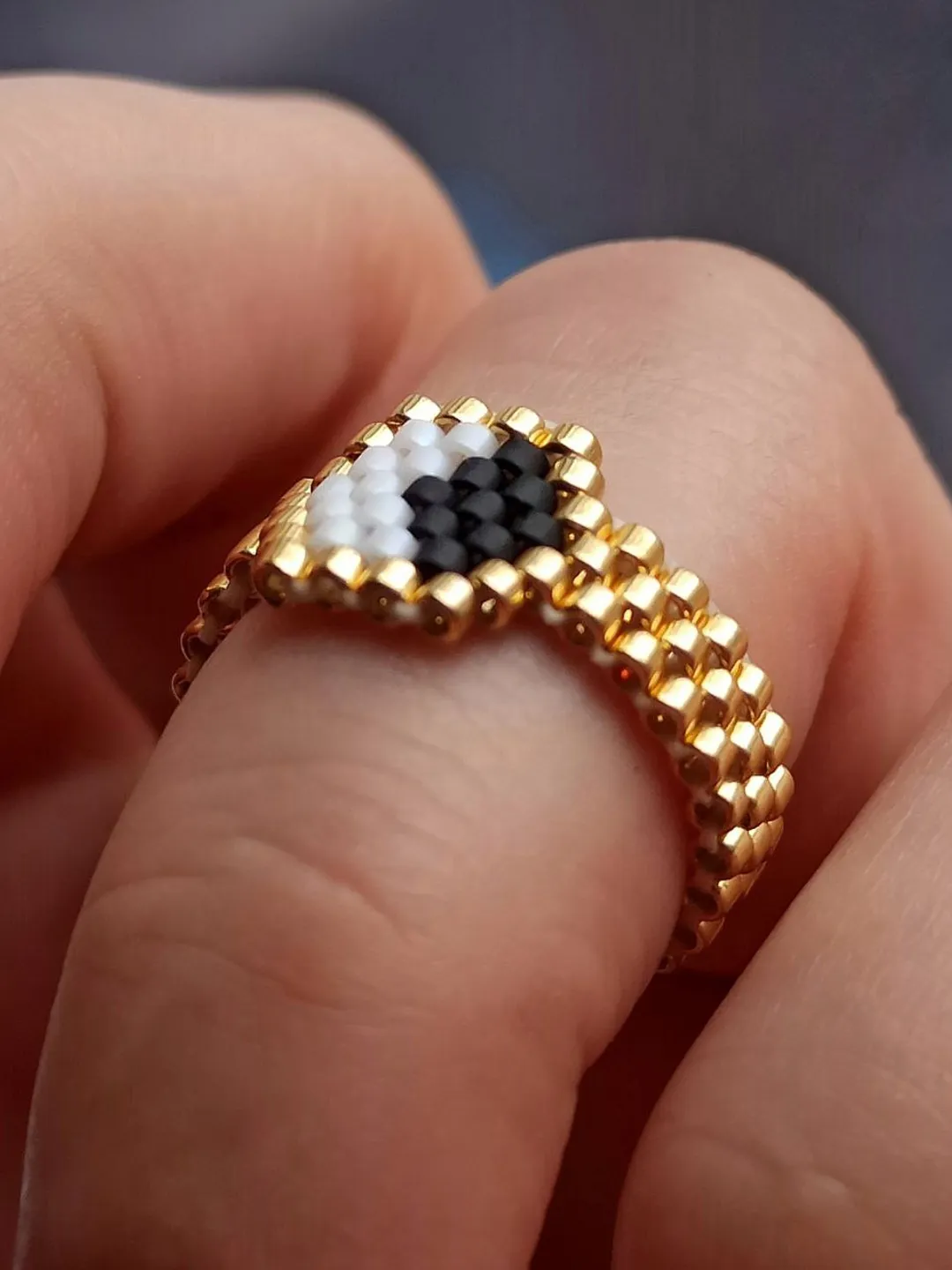 PDF tutorial - Beaded Snake ring