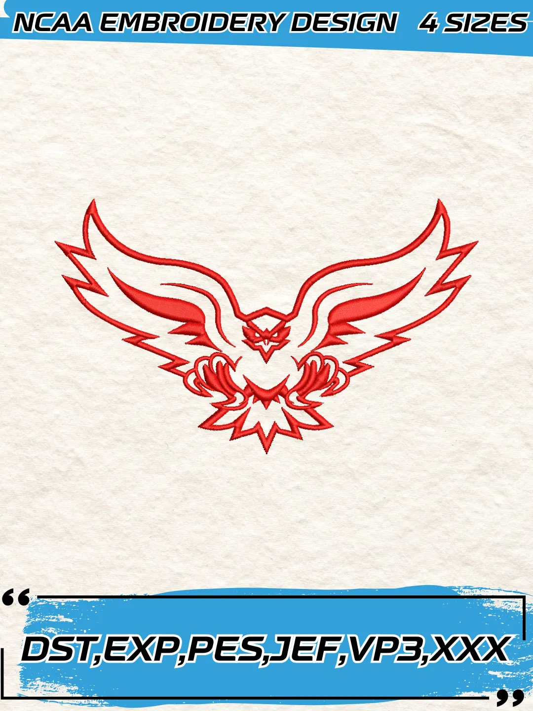 Hartford Hawks Logos Embroidery Design,NCAA Logo Embroidery Design ...