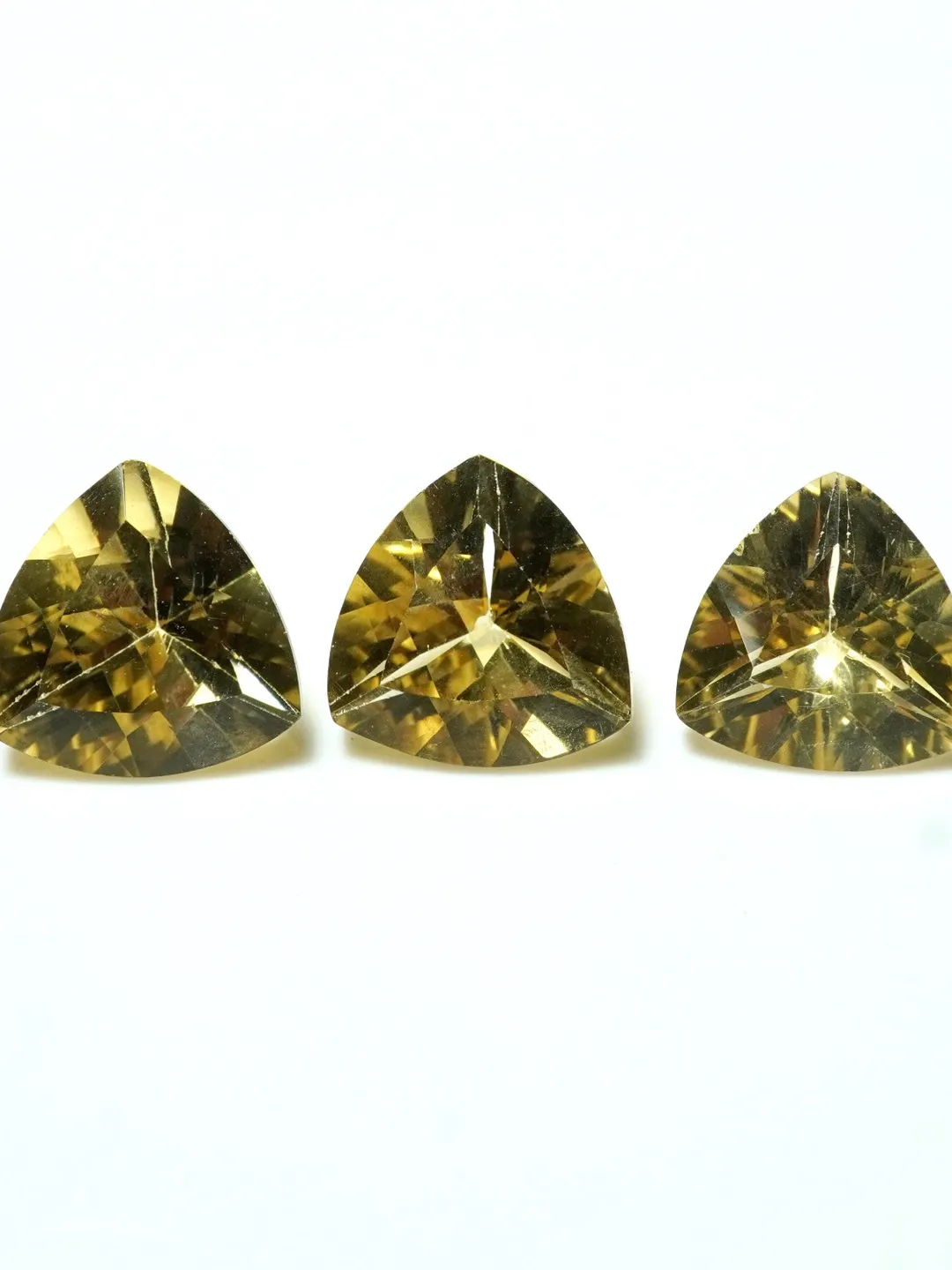 Natural Yellow Labradorite Gemstone Faceted Trillion Shape Loose ...