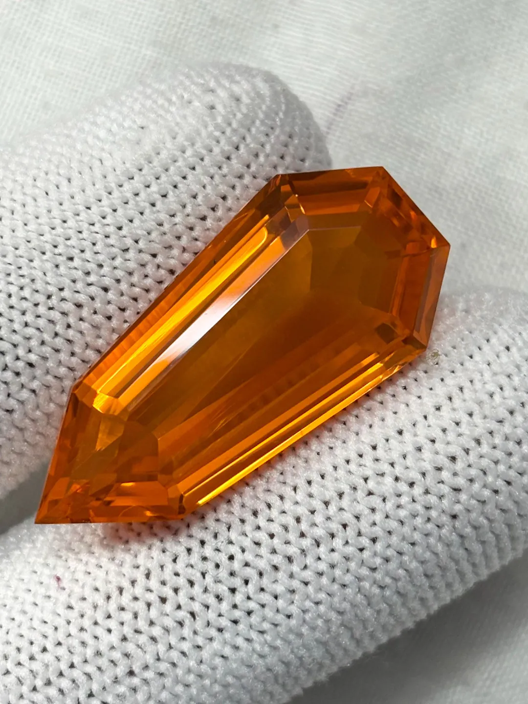 Faceted Orange Opal Loose Stone – Shield Cut, Sunset Fire Opal