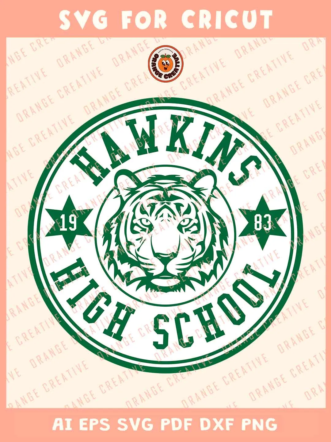Hawkins High School 1983 Logo SVG Files, Stranger Things 4 SVG Designs, Hawkins Tigers ...