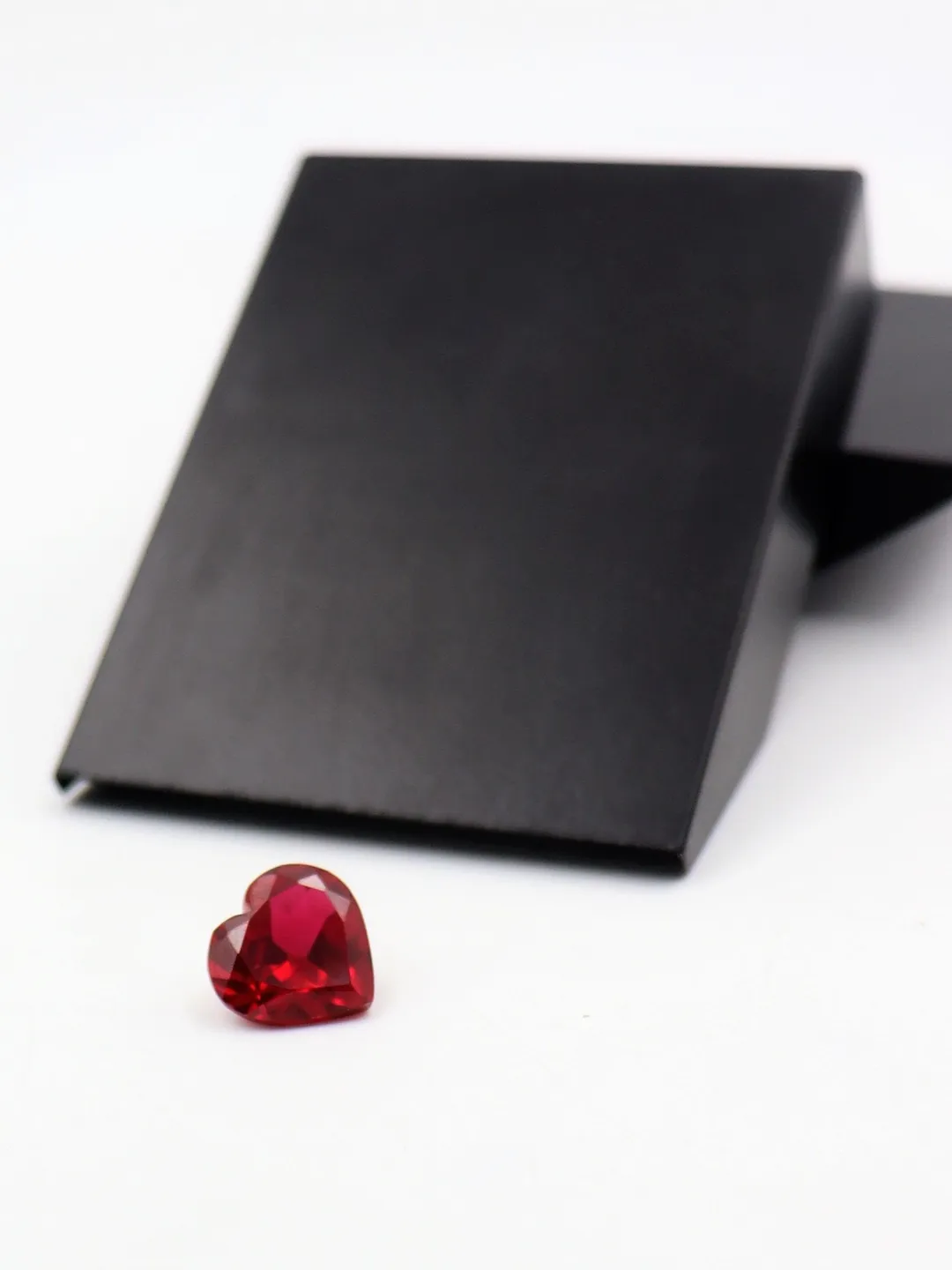 Red Ruby Heart Shape AAA Rated Lab Created Red Ruby Faceted Gemstone ...