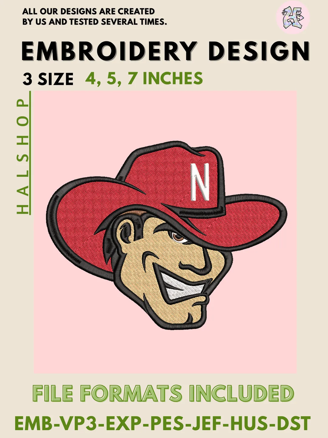 Nebraska Cornhuskers NCAA Logo Embroidery Design – Classic College Team ...