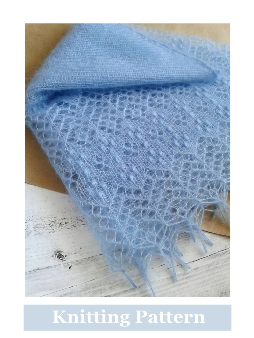 Warmth Asymmetrical Shawl Knitting Pattern Sideways Textured Lacy Design