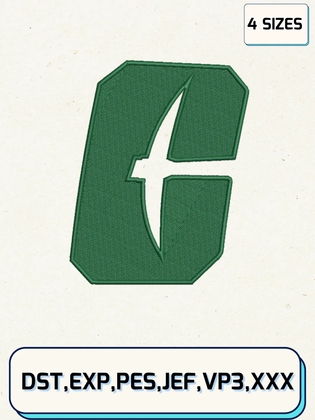 Charlotte 49ers Logos Embroidery Design Files, NCAA Logos Embroidery ...