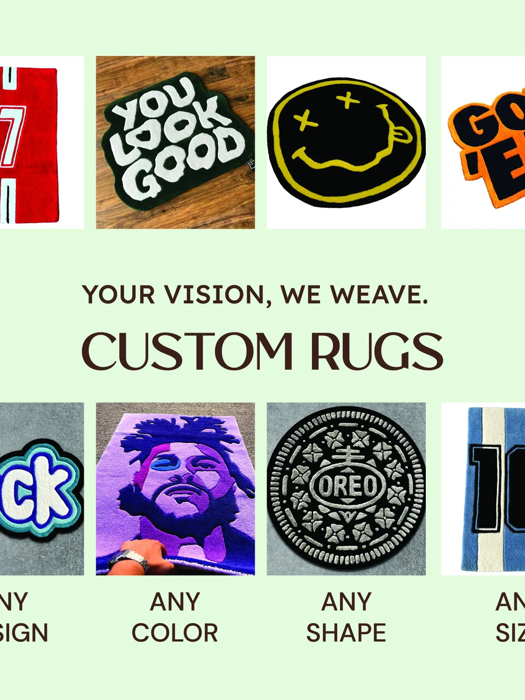 Custom Tufted Rug: Handmade Personalized Rug Art, Made to Order