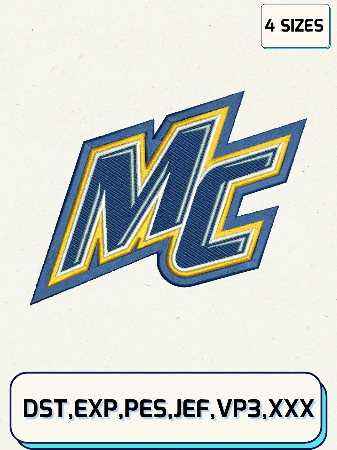 Merrimack Warriors Logos Embroidery Design Files, NCAA Logos Embroidery ...