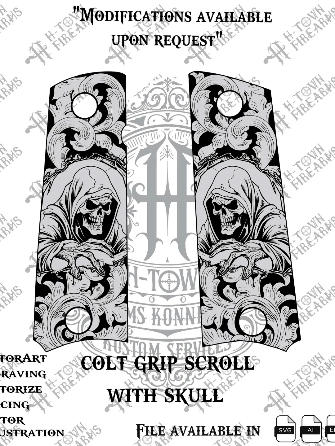 PMAG SCROLL & SKULL Engraving SVG | Vector File Bundle for Laser ...