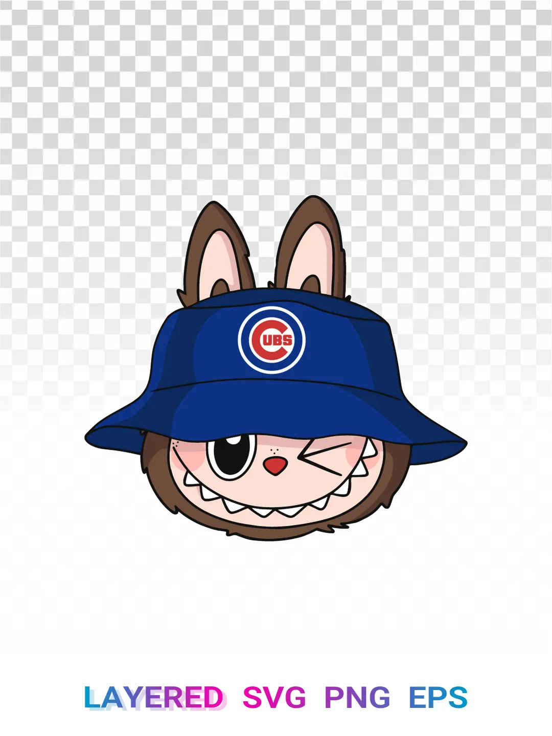 Edgy Chicago Cubs Labubu SVG for the 'Hypebeast' MLB Fan
