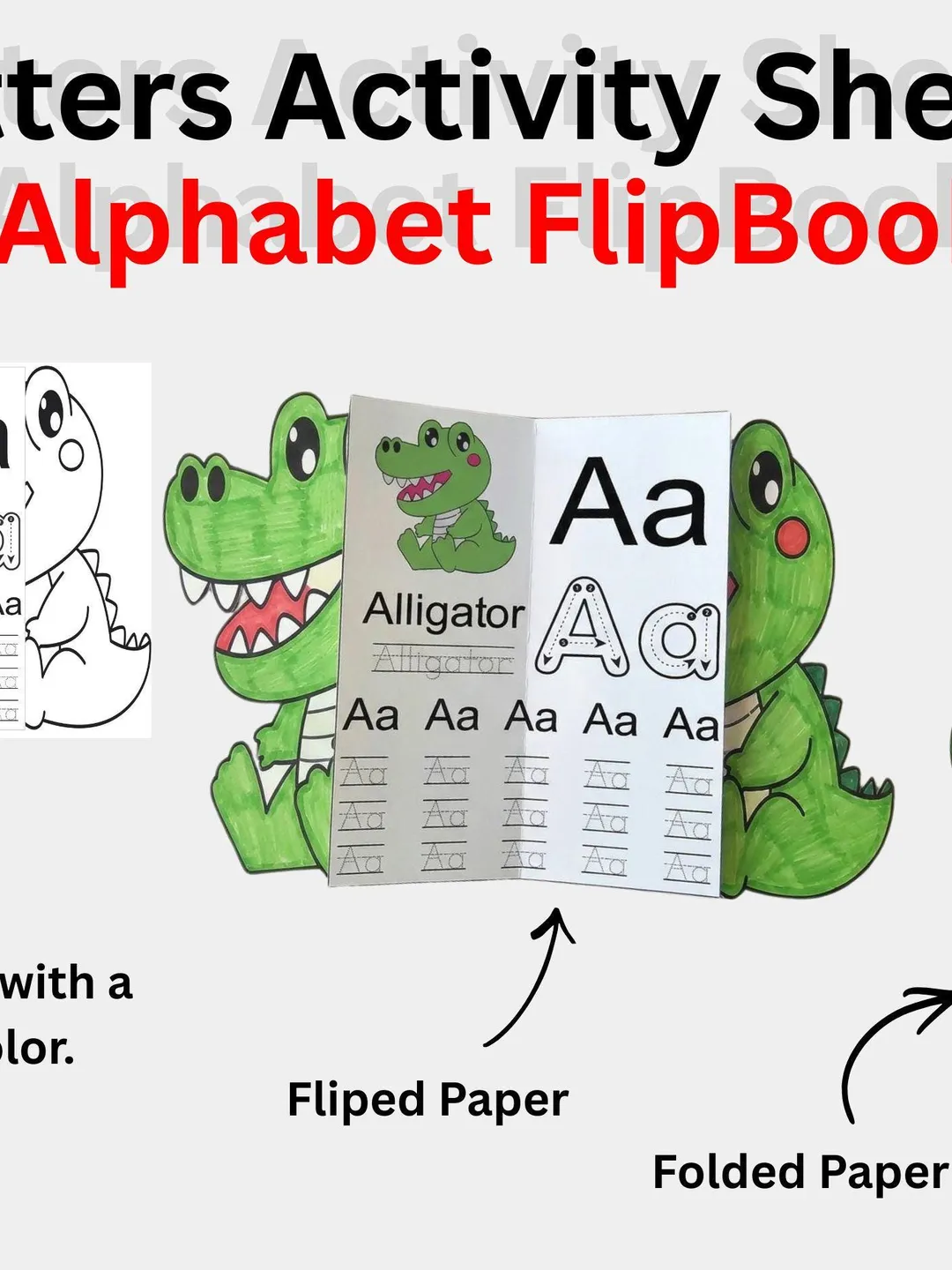 Alphabet Flip Book Printable: ABC Letter Tracing Activity (Digital ...