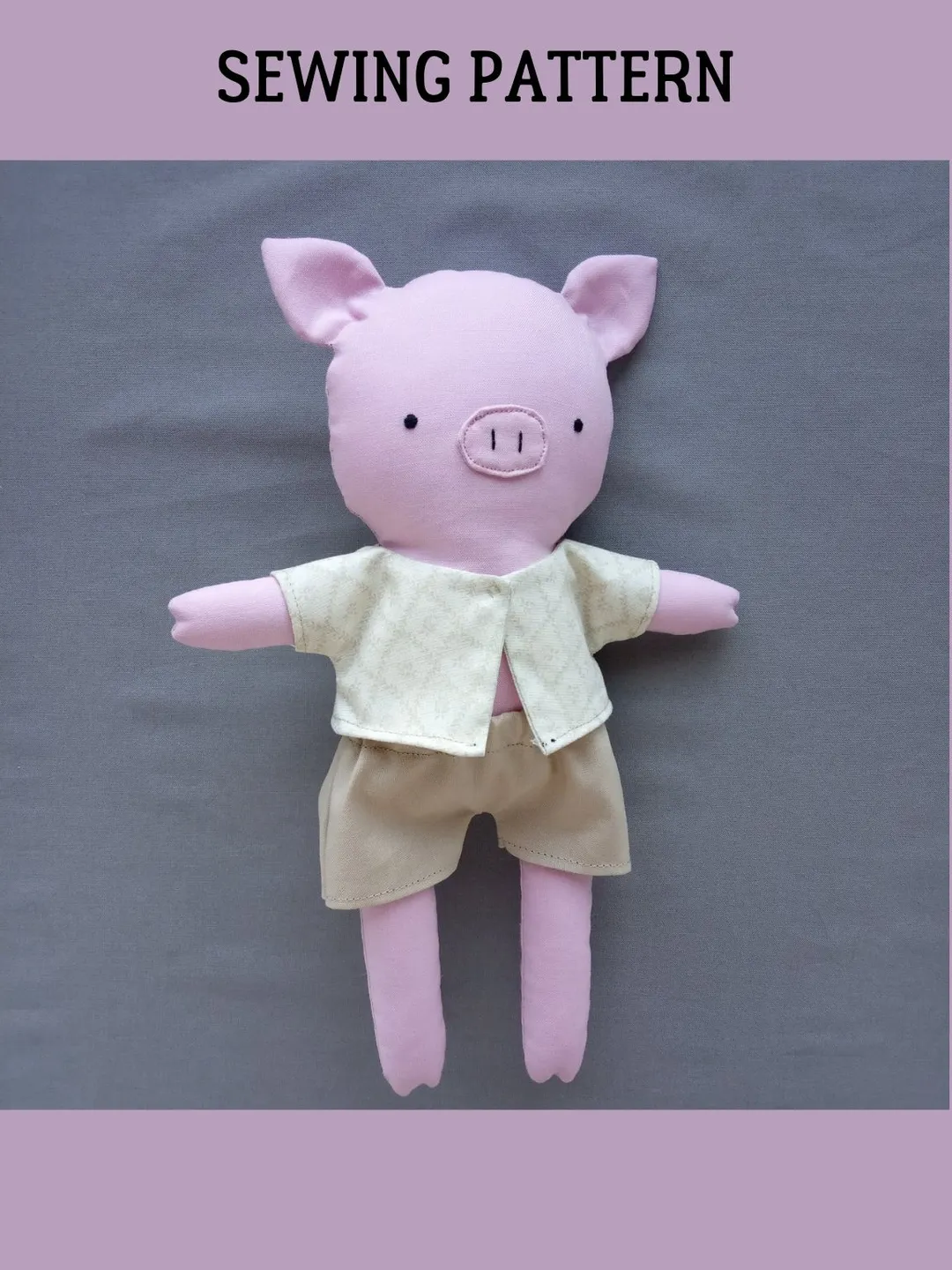 Pig Doll Easy Sewing Pattern PDF