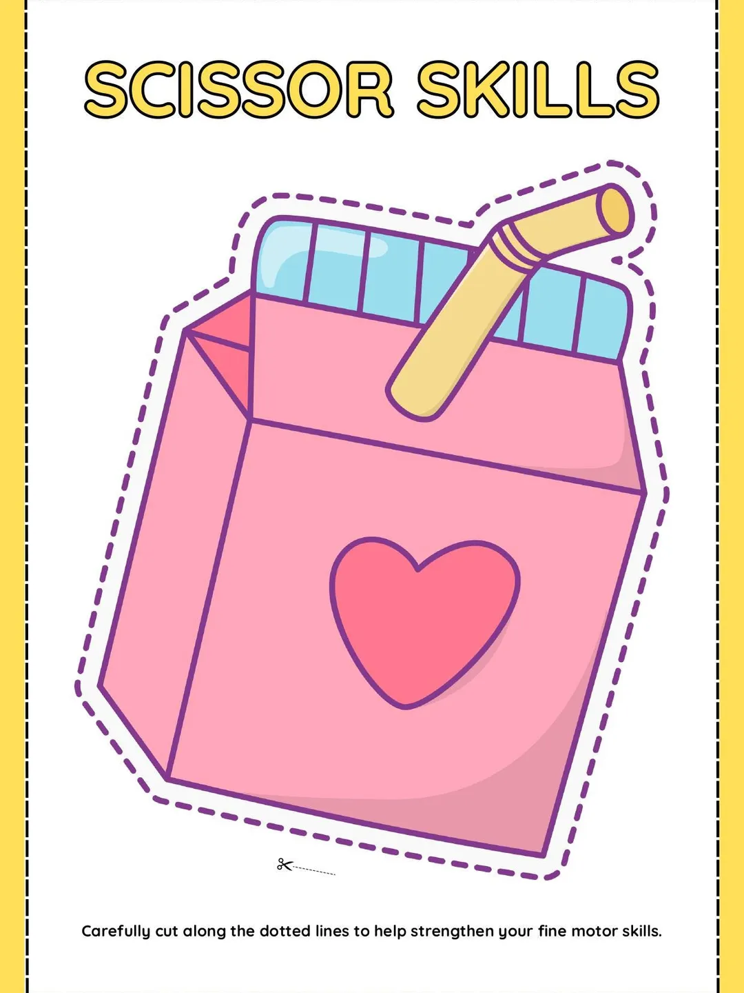 Scissor Skills Cutting Practice Worksheets – Toddler Preschool Fine ...