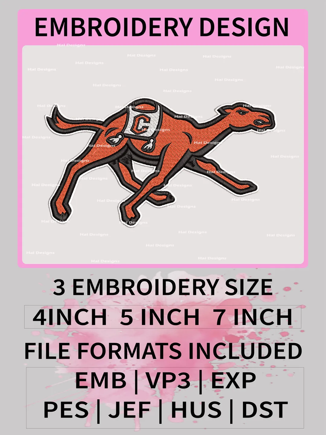NCAA Campbell Fighting Camels Embroidery File, 3 Sizes, 6 Formats, NCAA ...