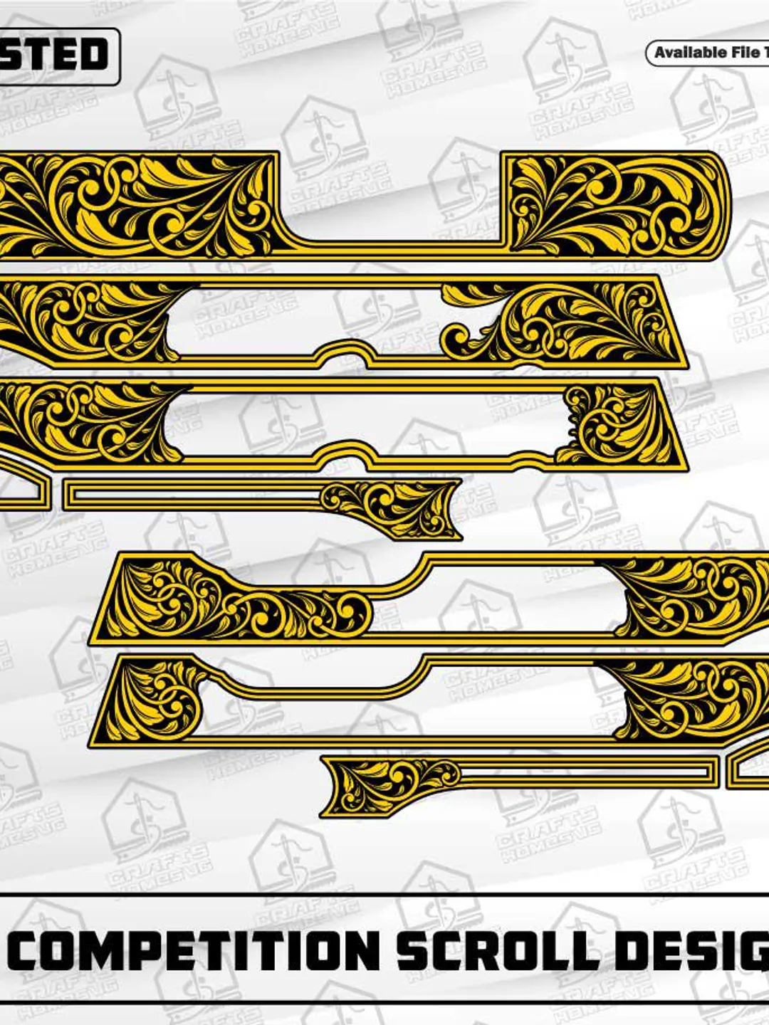 Kimber Micro 9 Scroll Design.kimber patterns,svg kimber,svg,laser ...