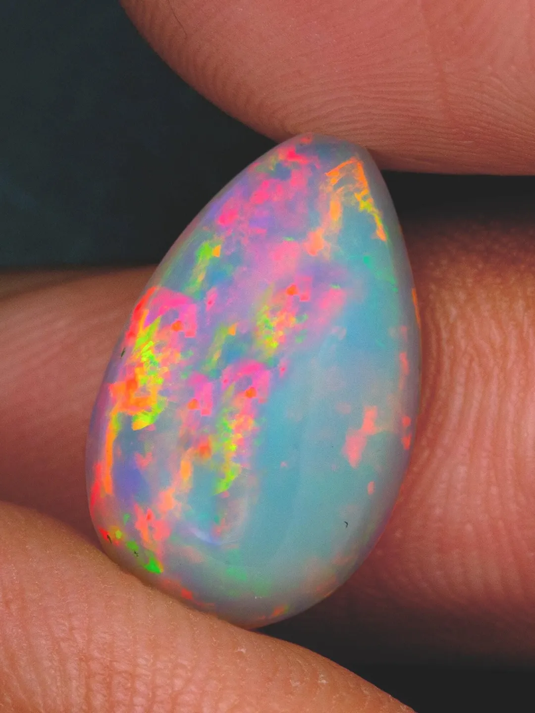 Natural Ethiopian Opal Cabochon: 6mm Round Welo Fire Opal