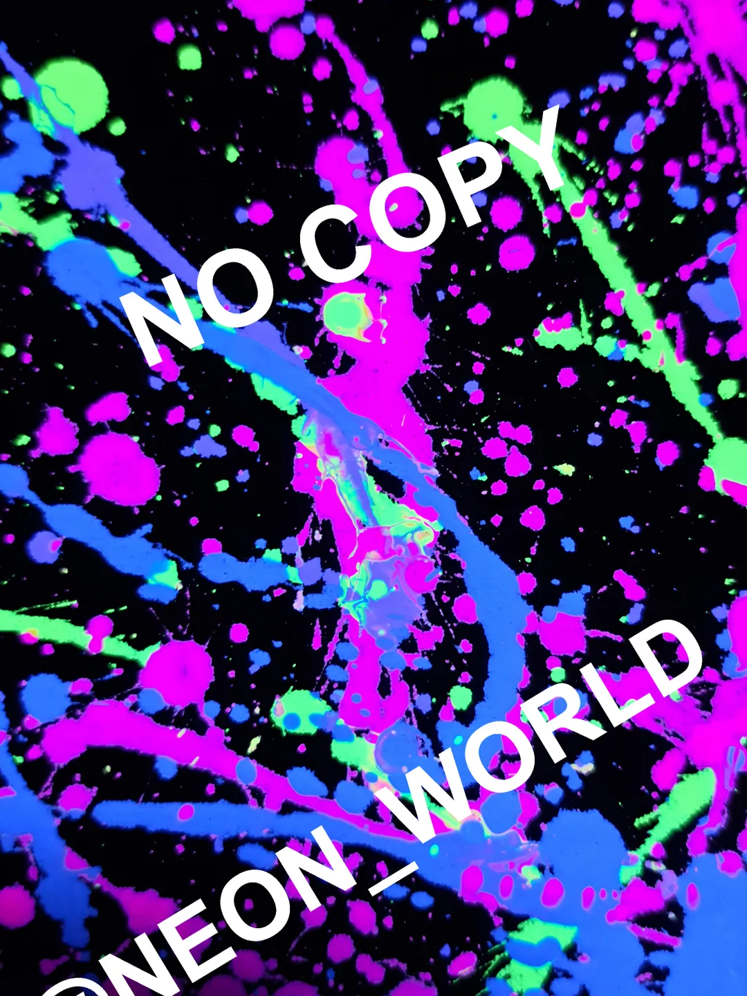 Digital art neon splash for design abstraction "Miami" modern art ...