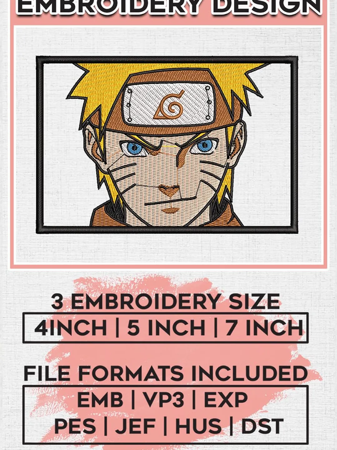 Nike Kakashi Embroidery Designs, Naruto Machine Embroidery Pattern ...