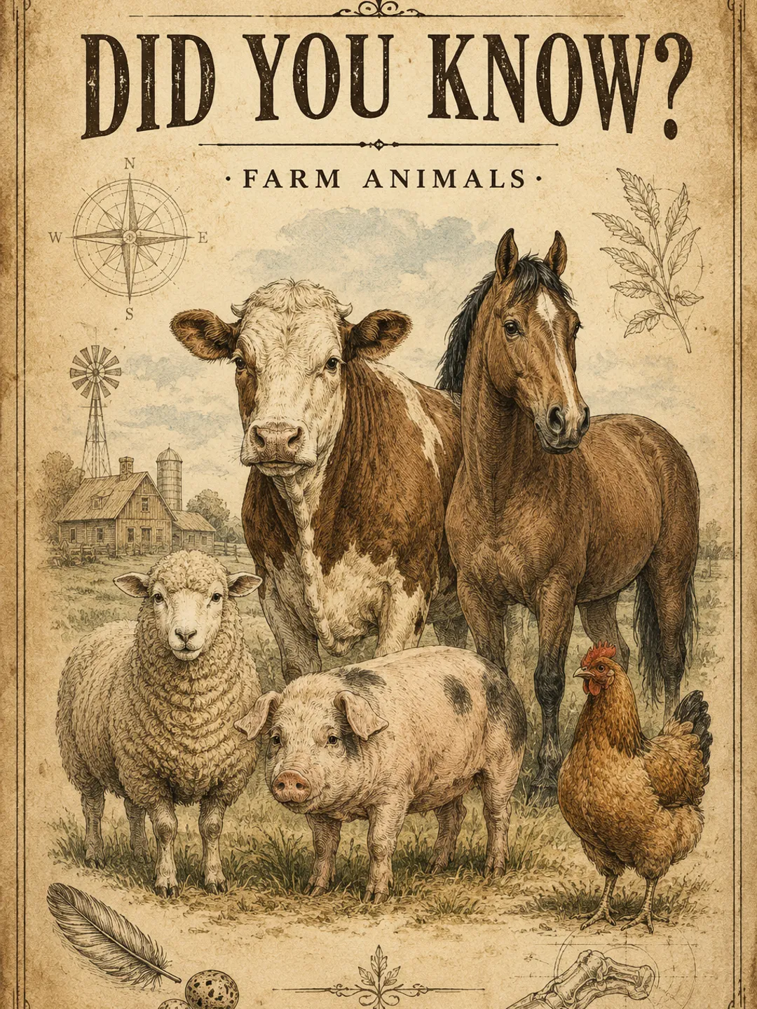 Farm Animals Printable Poster