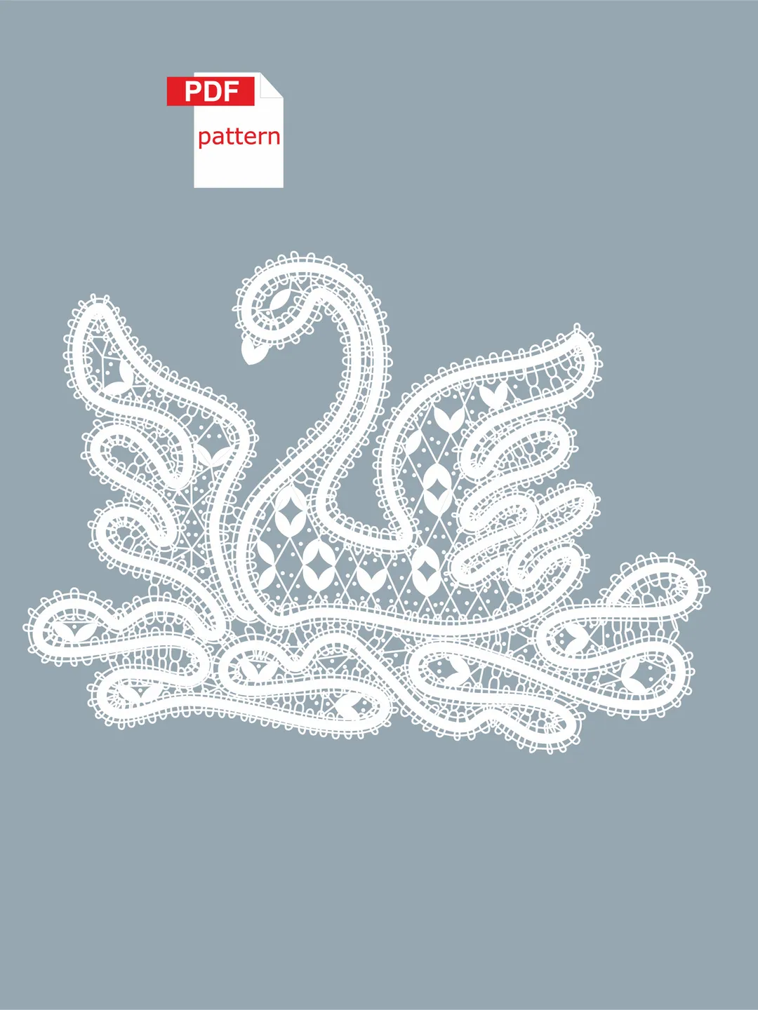 Bobbin lace Souvenir pattern Printable PDF pattern