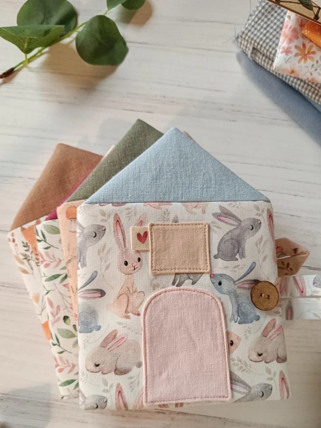 Dollhouse Sewing Pattern & Tutorial - DIY Soft Textile Small Dollhouse ...