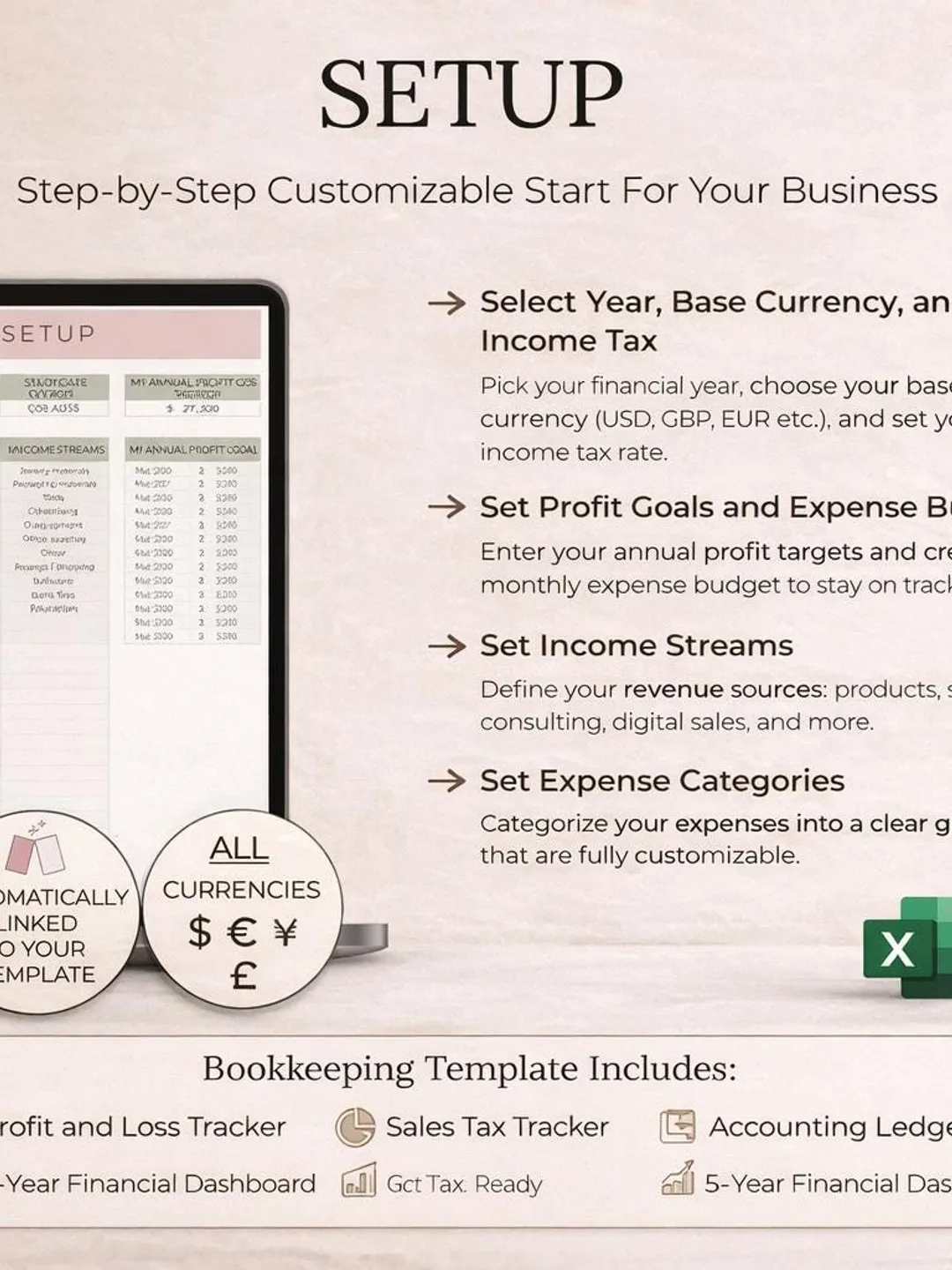 Ultimate Bookkeeping Spreadsheet Small Business Excel Template Income ...