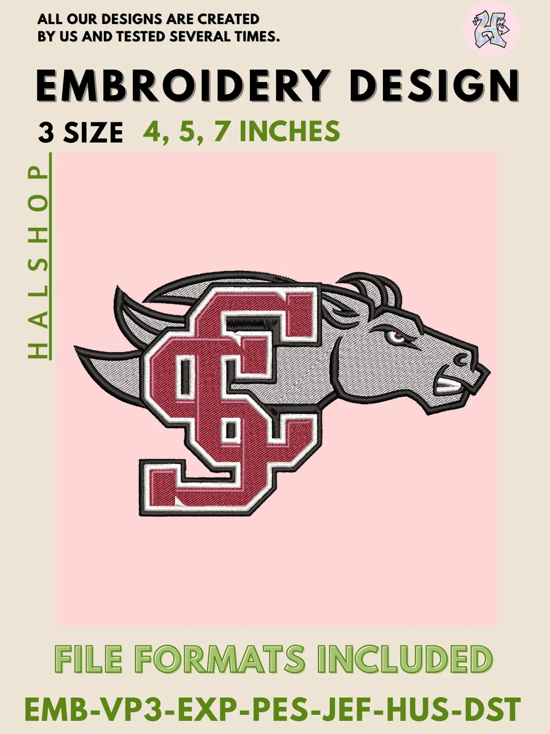 NCAA Santa Clara Broncos Logo Embroidery Design, Machine Embroidery ...