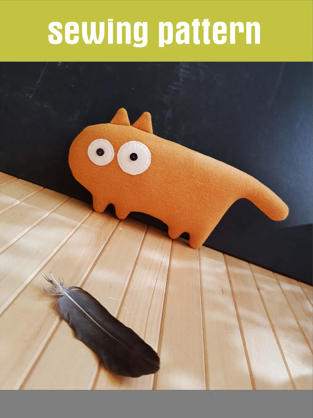 Cat sewing pattern PDF, stuffed animal diy
