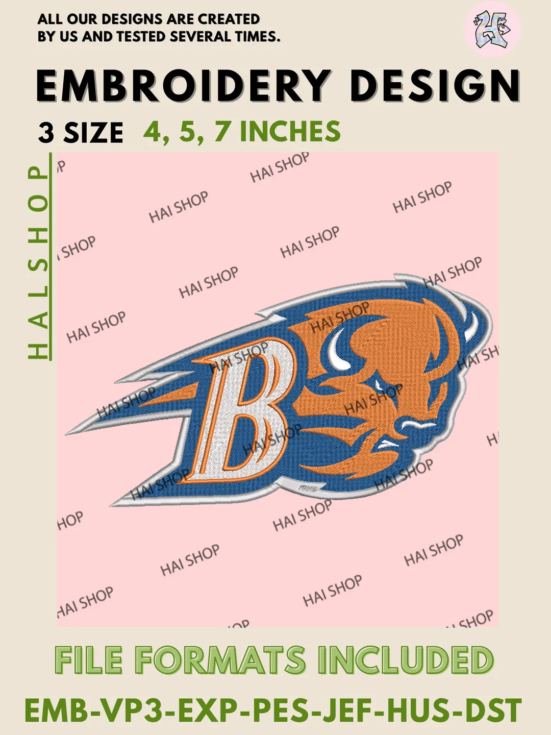 NCAA Bucknell Bison College Team Mascot Logo Embroidery Design, Machine ...