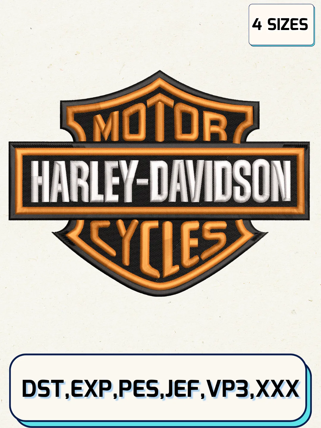 Harley-Davidson Word Logo Embroidery Design,Transport Embroidery File ...