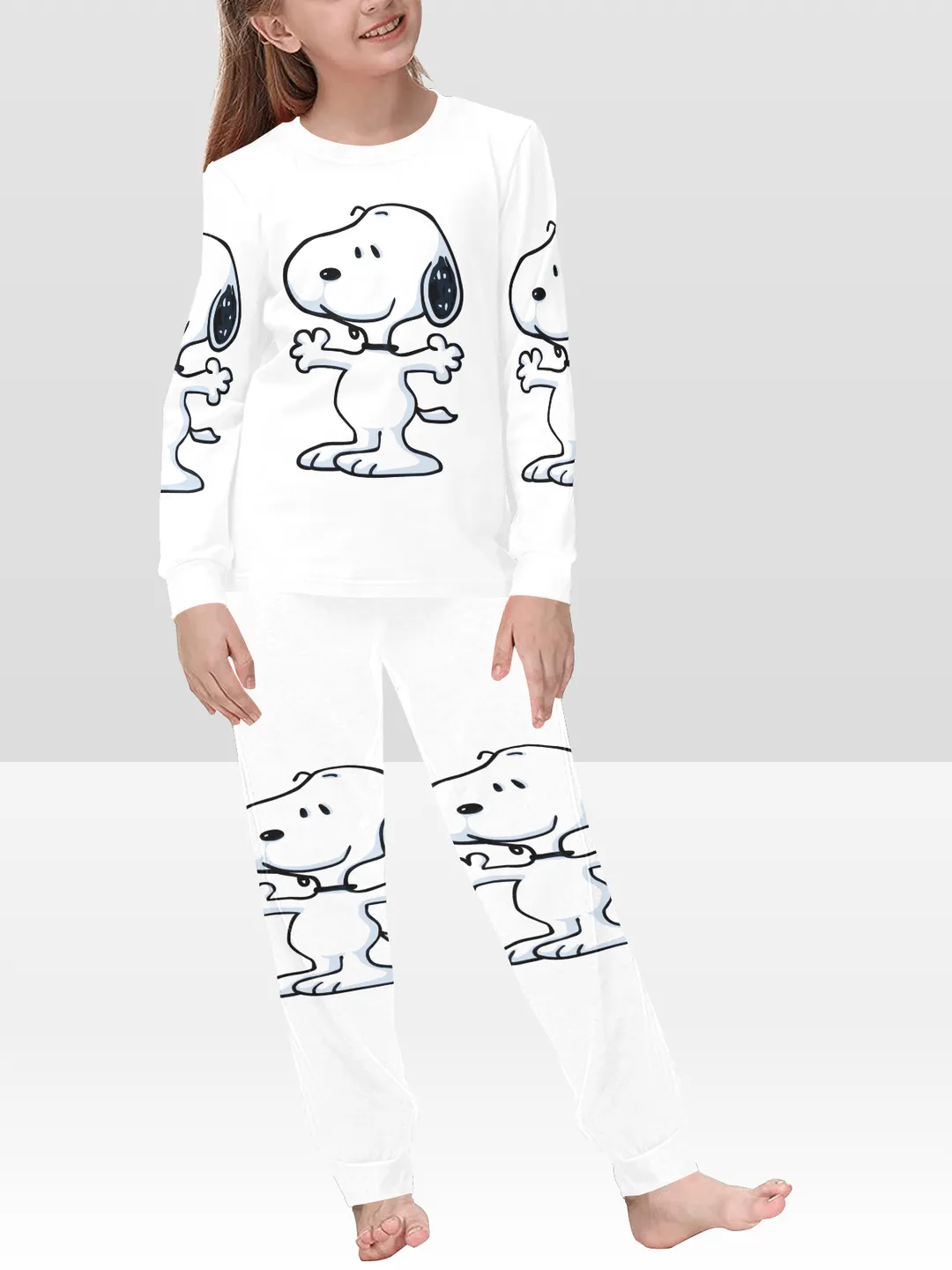 Snoopy Kids Girls Pajamas Set, PJ Set pajama loungewear sleepwear