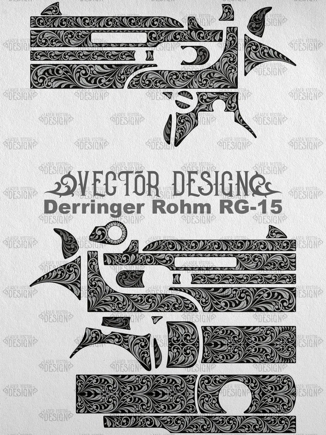 VECTOR DESIGN Derringer Rohm RG-15 Scrollwork