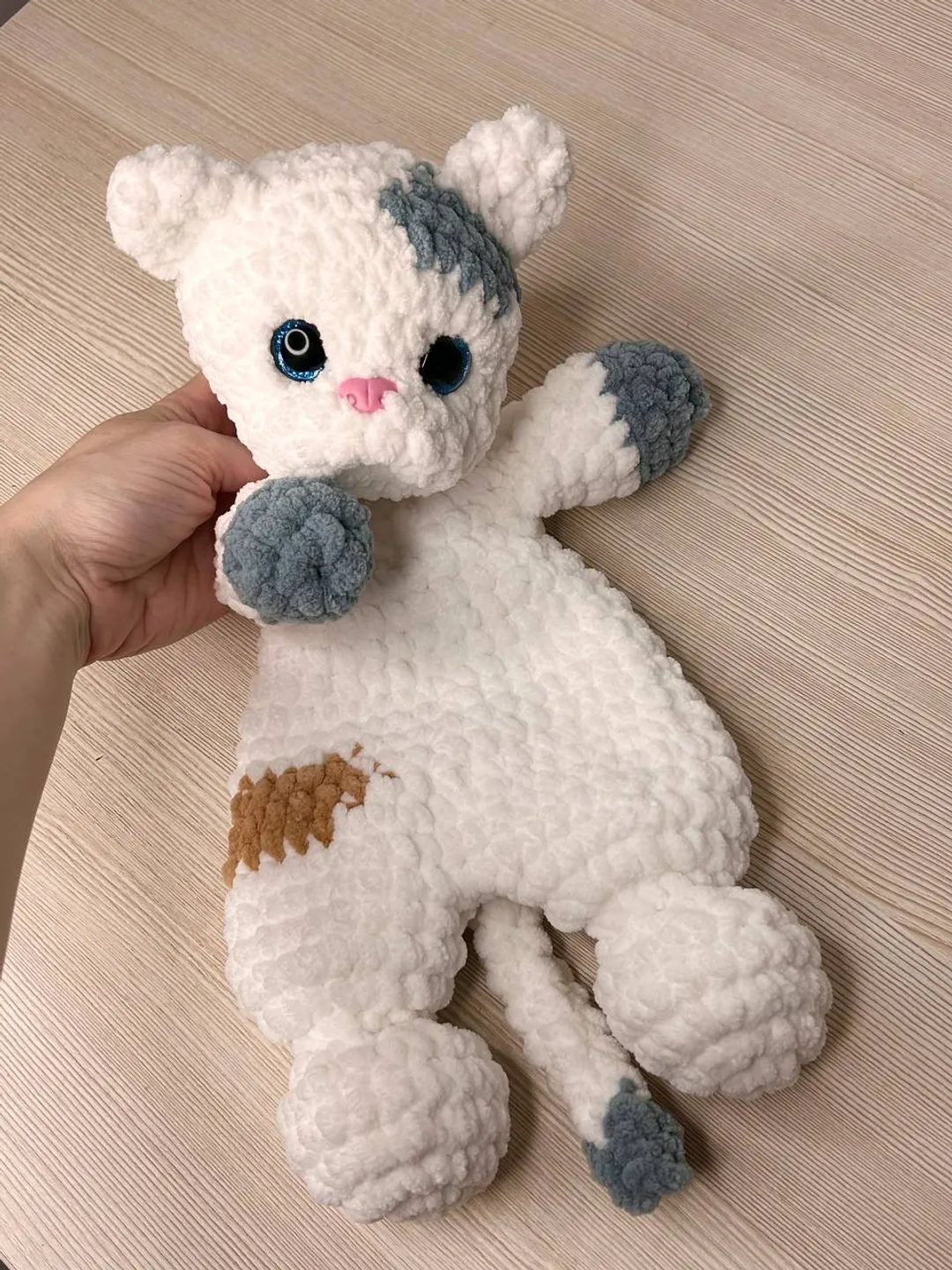 Crochet cat snuggler pattern Amigurumi lovey tutorial Crochet kitty ...