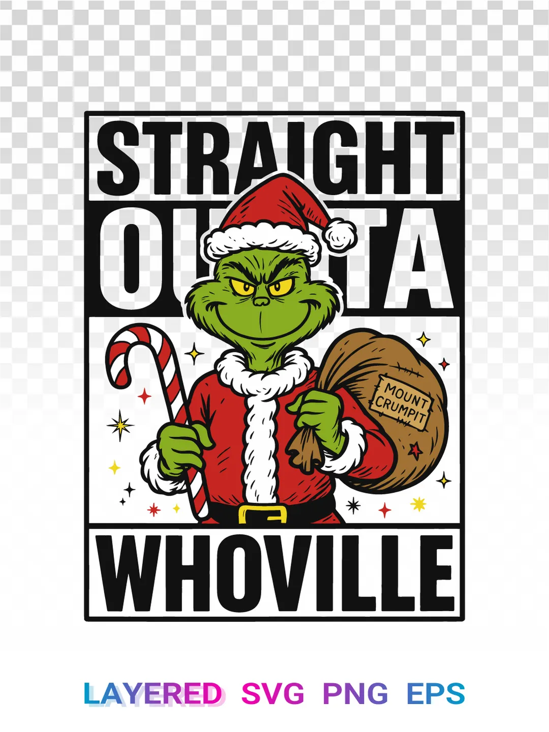 Grinch Zipper SVG, Ew People PNG, Transparent Christmas Hat